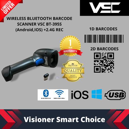 Promo WIRELESS BLUETOOTH BARCODE SCANNER VSC BT-395S (Android,IOS) +2 ...
