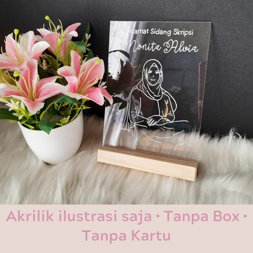 Jual Hadiah Gift Box Ulang Tahun Wisuda Anniversary ilustrasi Akrilik ...