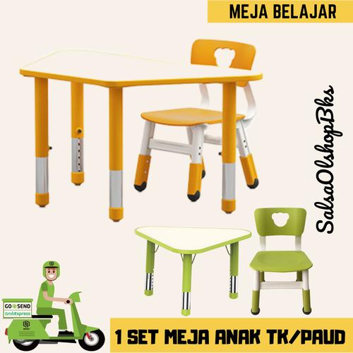 Jual SET MEJA BELAJAR SEGITIGA ANAK-ANAK TK/PAUD MODEL TERBARU - PRE ...