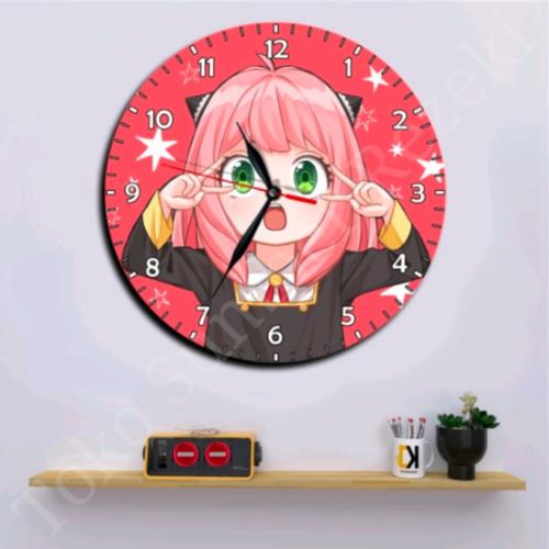 Jual Jam Dinding Anya Anime Analog Tembok Spy X Family Clock Animasi ...