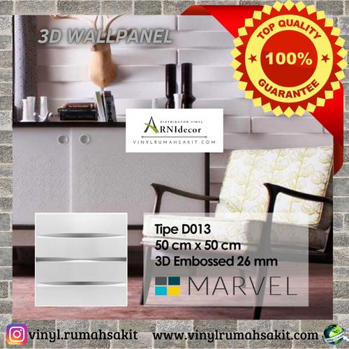 Jual Wall Panel Dinding 3D Type D013 Putih PVC | Wallpanel Timbul ...