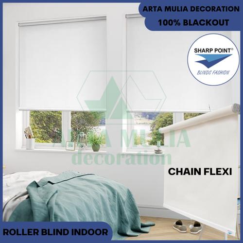 Jual Roller Blind Indoor Sharp Point Dimout Gorden Minimalis Chain ...
