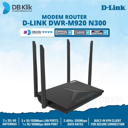 Promo Modem Router D-Link DWR-M920 N300 300Mbps 4G LTE - DLINK DWR M920 ...