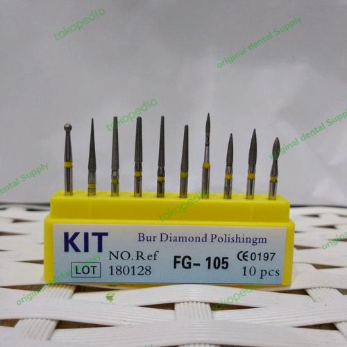 Jual Diamond Bur Finishing Bur polishing Strip Kuning isi 10 Assorted ...