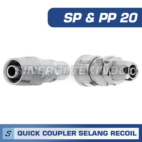 Jual Quick Coupler SP20 + PP20 Sambungan Selang Kompresor Recoil Cuk ...