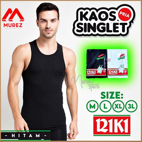 Promo SINGLET PRIA RIKI HITAM DEWASA POLOS KATUN TERMURAH BERKUALITAS ...