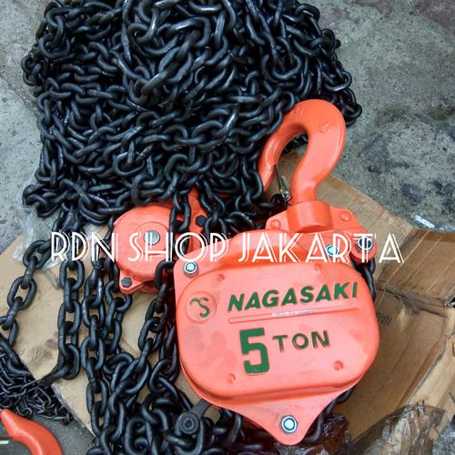 Jual Chain Block 5 Ton x 15 meter NAGASAKI-Takel Hand Chain Block 5 Ton ...