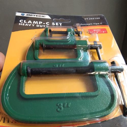 Jual Alat Penjepit clamp C set 3 pcs 1".2".3" HEAVY DUTY alat press ...