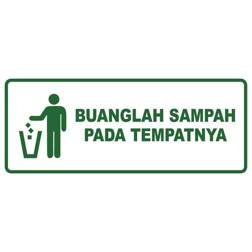 Jual Stiker Peringatan Kebersihan|Sticker Petunjuk|DILARANG BUANG ...