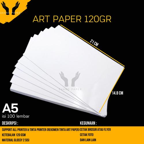 Jual Kertas Art Paper A5 120 gsm / Art Paper A5 120 gr - Isi 100 lembar ...