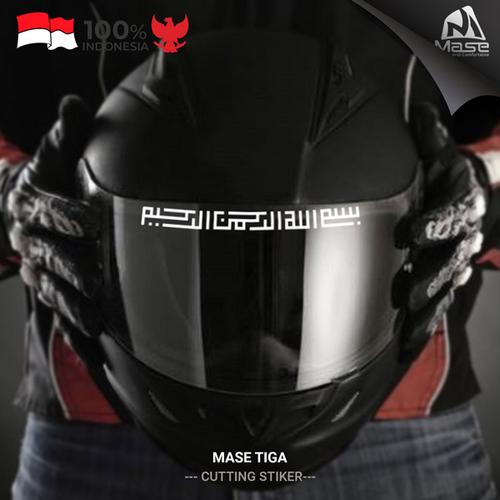 Jual Cutting Sticker Helm Visor BISMILLAH - Putih - Kota Depok - MASE ...