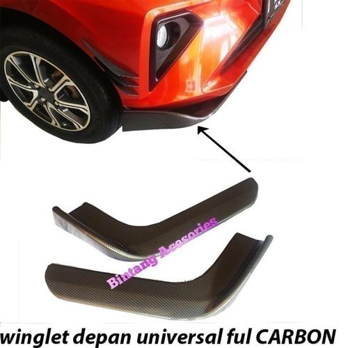 Jual Winglet Depan Variasi Bemper Depan Mobil ALL NEW SWIFT Full CARBON ...