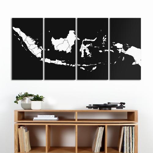 Jual Hiasan Poster Dinding Desain Peta Indonesia World Map Vintage- IM+ ...