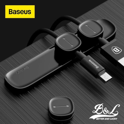 Promo BASEUS Organizer Kabel Klip Magnetik PEAS CABLE CLIP - Hitam ...