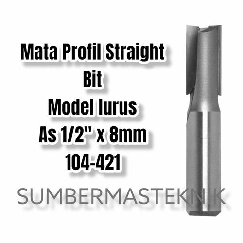 Jual mata profil kayu lurus straight bit 8mm mata router mata trimer 8 ...