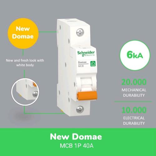 Jual MCB 40A Schneider Hijau DOMAE / MCB Sneider 40 Ampere 1 Phase 100% ...