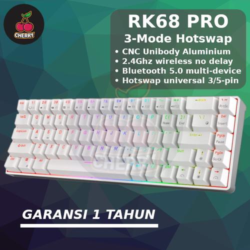 Jual Royal Kludge RK68 PRO RK837 PRO Wireless Bluetooth Mechanical ...