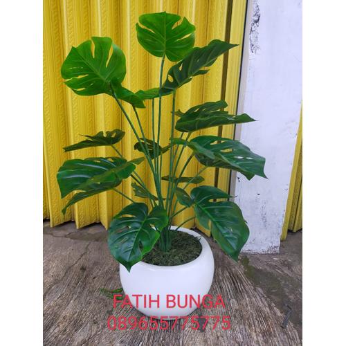 Jual POHON HIAS/BUNGA MONSTERA/BUNGA PLASTIK/TANAMAN ARTIFICIAL/TANAMAN ...