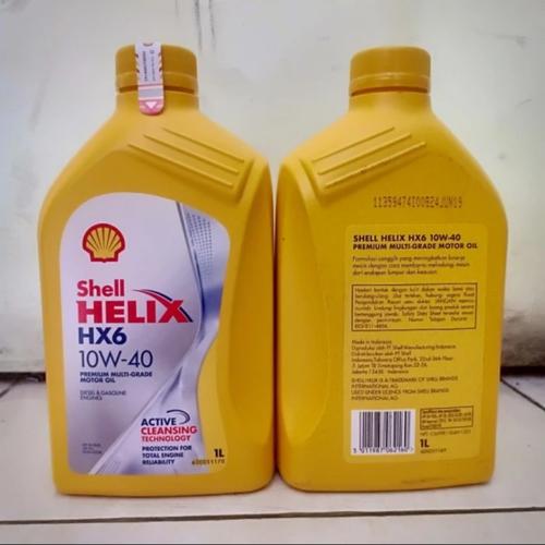 Jual Oli Mesin Shell Helix HX6 SAE 10W-40 API SN PLUS 1L - Kota ...