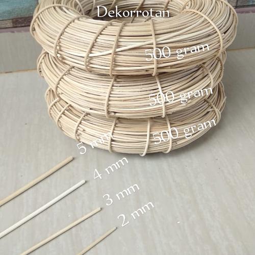 Jual bahan rotan asli core per 500 gram untuk kerajinan anak sekolah ...