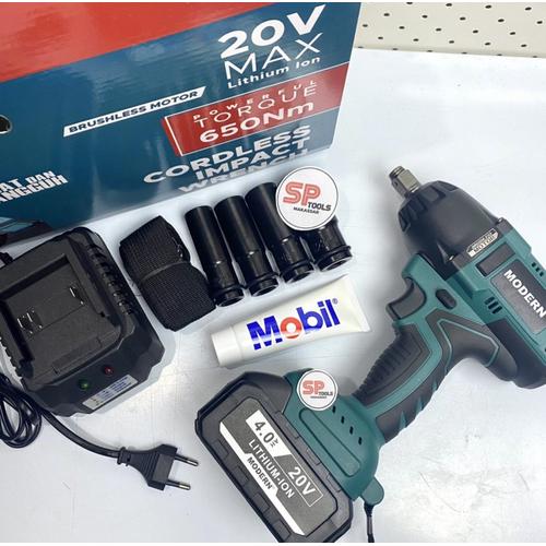 Jual MODERN M65 M 65 IMPACT WRENCH / PEMBUKA BAUT BATERAI CAS CORDLESS ...