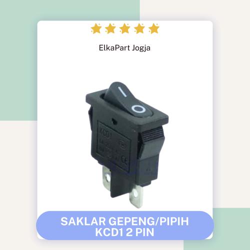 Jual SAKLAR PIPIH Kecil Switch KCD1 6A 250V 2 kaki 10A 125V 2P Pipih 2 ...