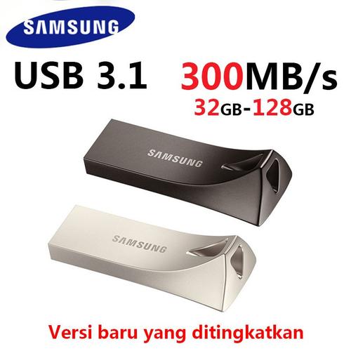 Jual FLASHDISK SAMSUNG FLASH DRIVE BAR PLUS USB 3.1 300MB/S 32GB 64GB ...