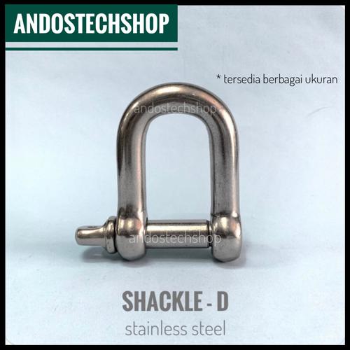 Jual Shackle D 12mm SS304 / Segel SS 12 mm / Sekel 1/2" Stainless Steel ...