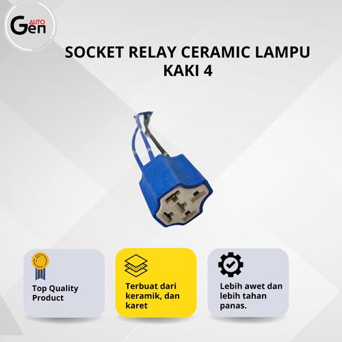 Jual SOCKET RELAY CERAMIC - SOKET RELAY KERAMIK KLAKSON LAMPU KAKI 4 ...