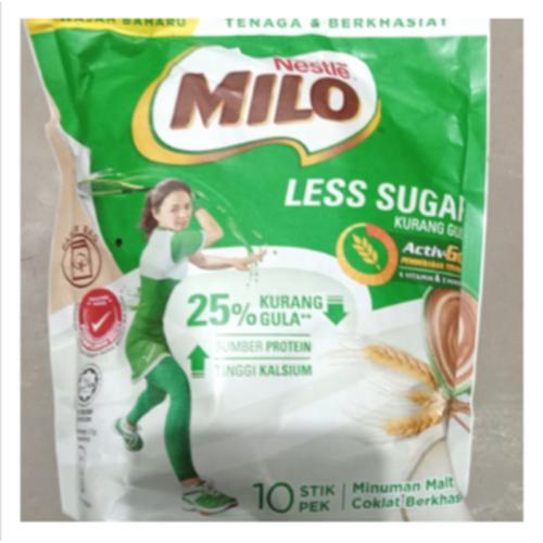 Jual Nestle Milo less sugar 25% isi 10 stick chocolate drink| Minuman ...