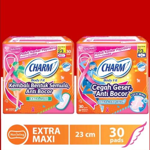 Promo charm Body Fit Extra Maxi 23cm isi 30 / 20 pad WING / NONWING ...