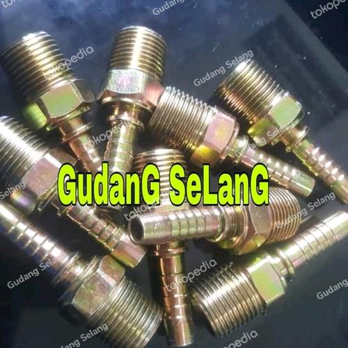 Jual Nepel Selang Male Drat NPT Hidrolik Fitting MB Besi Mesin Alat ...