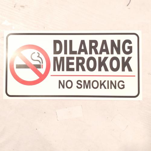Jual Sign Sticker Dilarang Merokok/No Smoking ,UK 15x30cm ,bahan vynil ...