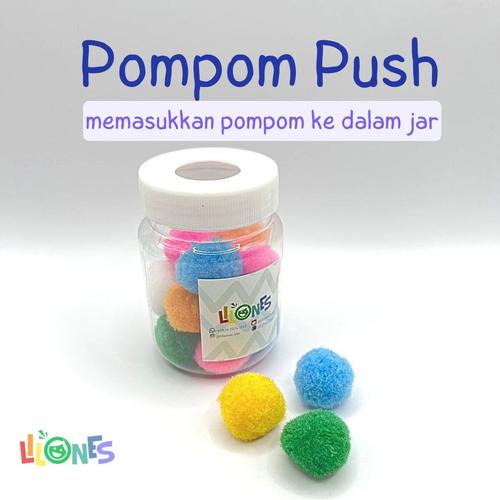 Jual Busy Jar Pom Pom Mainan Montessori Edukasi Anak Motorik - Jakarta ...