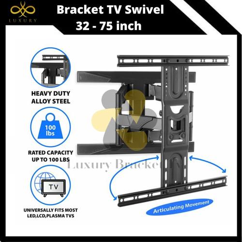Promo BRACKET TV SWIVEL 45 - 75 inch full motion import universal - NB ...