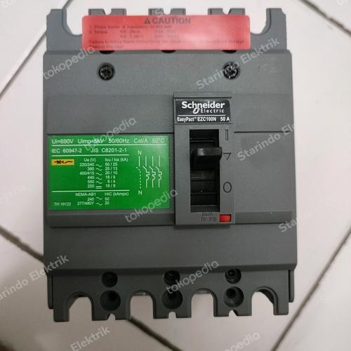 Jual MCCB / BREAKER SCHNEIDER EZC100N 4P 50A 18ka 4Pole EZC100N4050 - Jakarta Barat - Starindo ...