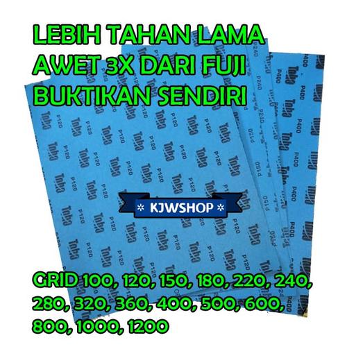 Jual AMPLAS DUCO KERTAS GOSOK Waterproof Water Proof 120 - 1200 TOHO ...
