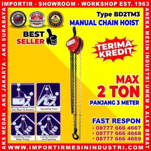 Jual Alat Kerekan Takel Katrol 2T x 3M Chain Hoist AKS- BD2TM3 ...