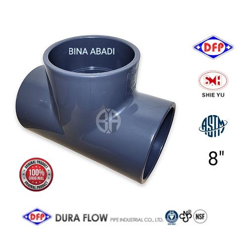 Jual Tee PVC Sch 80 Socket Size 8 inch ANSI/ASTM DURA FLOW TAIWAN ...