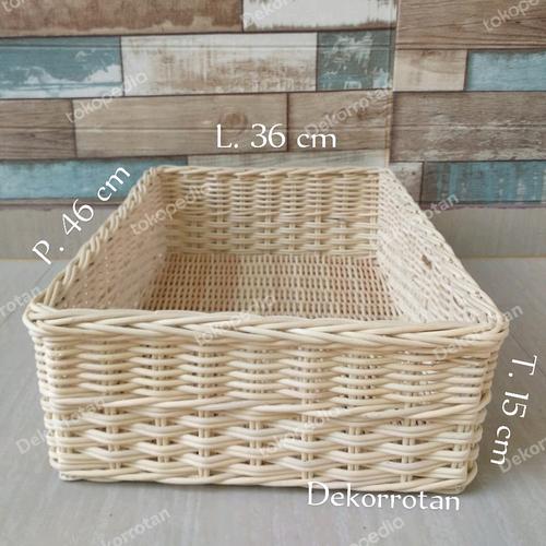 Jual keranjang rotan persegi panjang besar motif - Kab. Majalengka ...