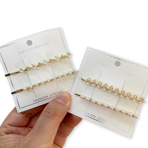 Jual W! Accessories Jepit Rambut Slip Bobby Pin Korea Mutiara Gold ...