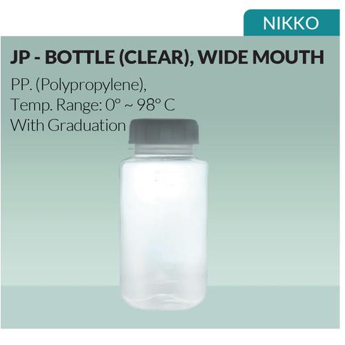 Jual BOTOL PLASTIK 500mL. PP. CLEAR. Wide Mouth . JP Bottle. AS-ONE ...