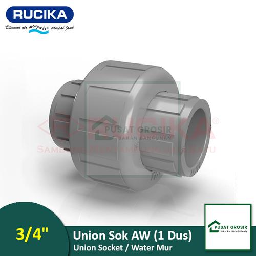 Jual Fitting Rucika Union Sok / Union Socket / Water Mur 3/4" AW (1 Dus ...