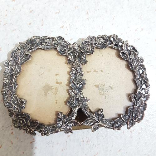 Jual Frame foto pasangan kecil asli jadul full metal detail kaca ...