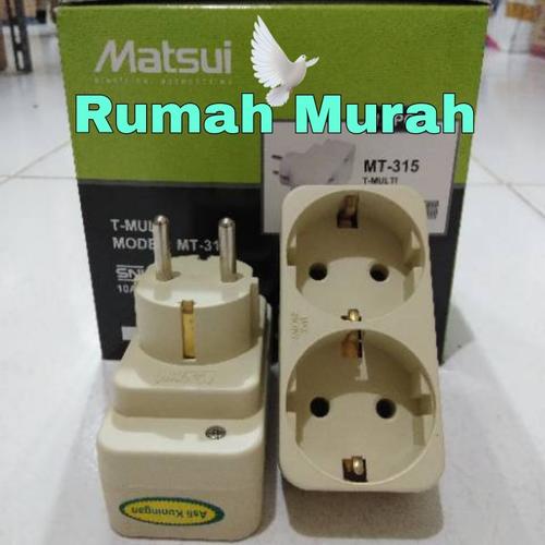 Jual Steker T Multi +Stopkontak 2 Lubang Putih MATSUI MT 315 PTH ...