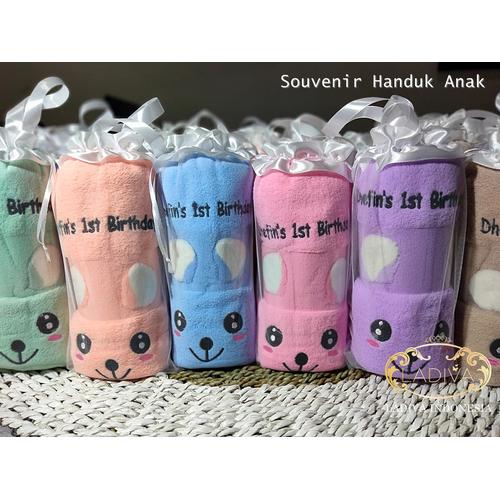 Jual Souvenir Kado Anak - Handuk Anak dengan Custom Nama ( Bordir ...
