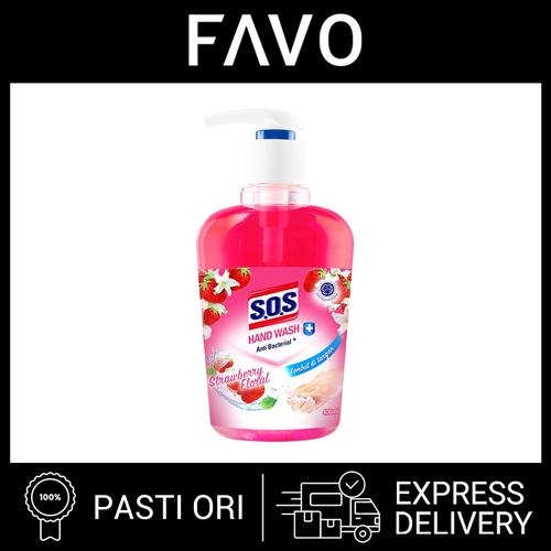 Promo Sabun Cuci Tangan - SOS Handsoap Strawberry Bottle Pump - 400 mL ...