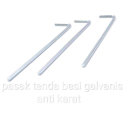 Jual pasak tenda camping bahan besi galvanis anti karat murah - tebal 3 ...