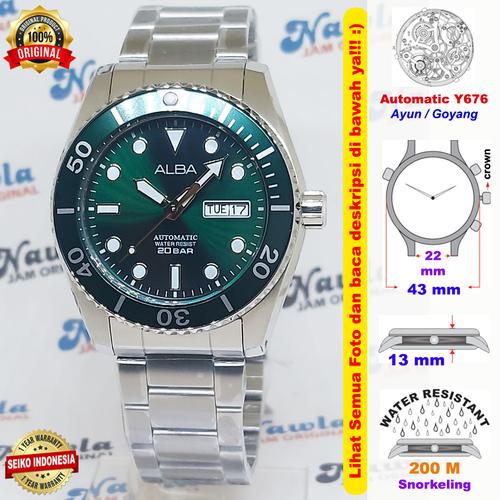 Jual Alba Automatic AL4287X1 Green Dial - Jam Tangan Pria AL4287 - Kota ...