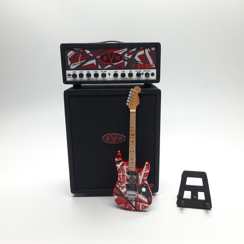 Jual miniatur gitar EDDIE VAN HALEN miniatur ampli EVH action figure 1: ...